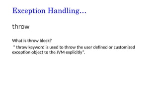 Exception Handling computer science concept java | PPT