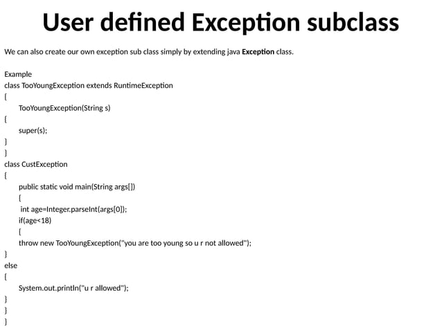 Exception‐Handling in object oriented programming | PPT