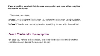 exception handling try catch finally block | PPTX