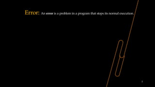 Exception Handling_and error handling in python | PPTX