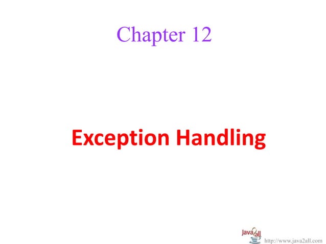 Java Exception handling | PPS