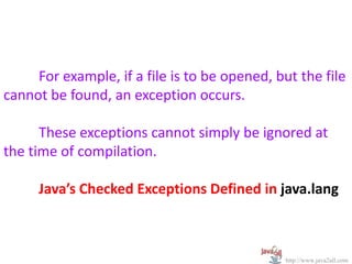 Java Exception handling | PPS