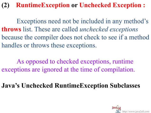 Java Exception handling | PPS