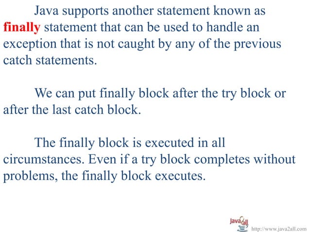 Java Exception handling | PPS