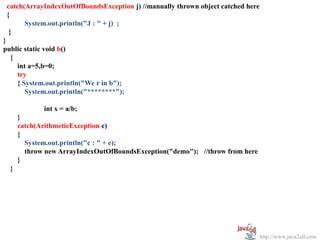 Java Exception handling | PPS