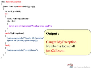 Java Exception handling | PPS