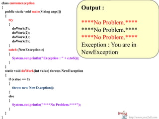 Java Exception handling | PPT