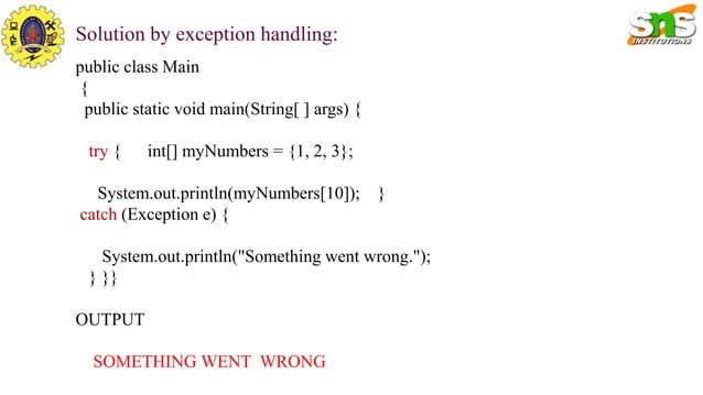 Exception handling2.0.pptx | Programming Languages | Computing
