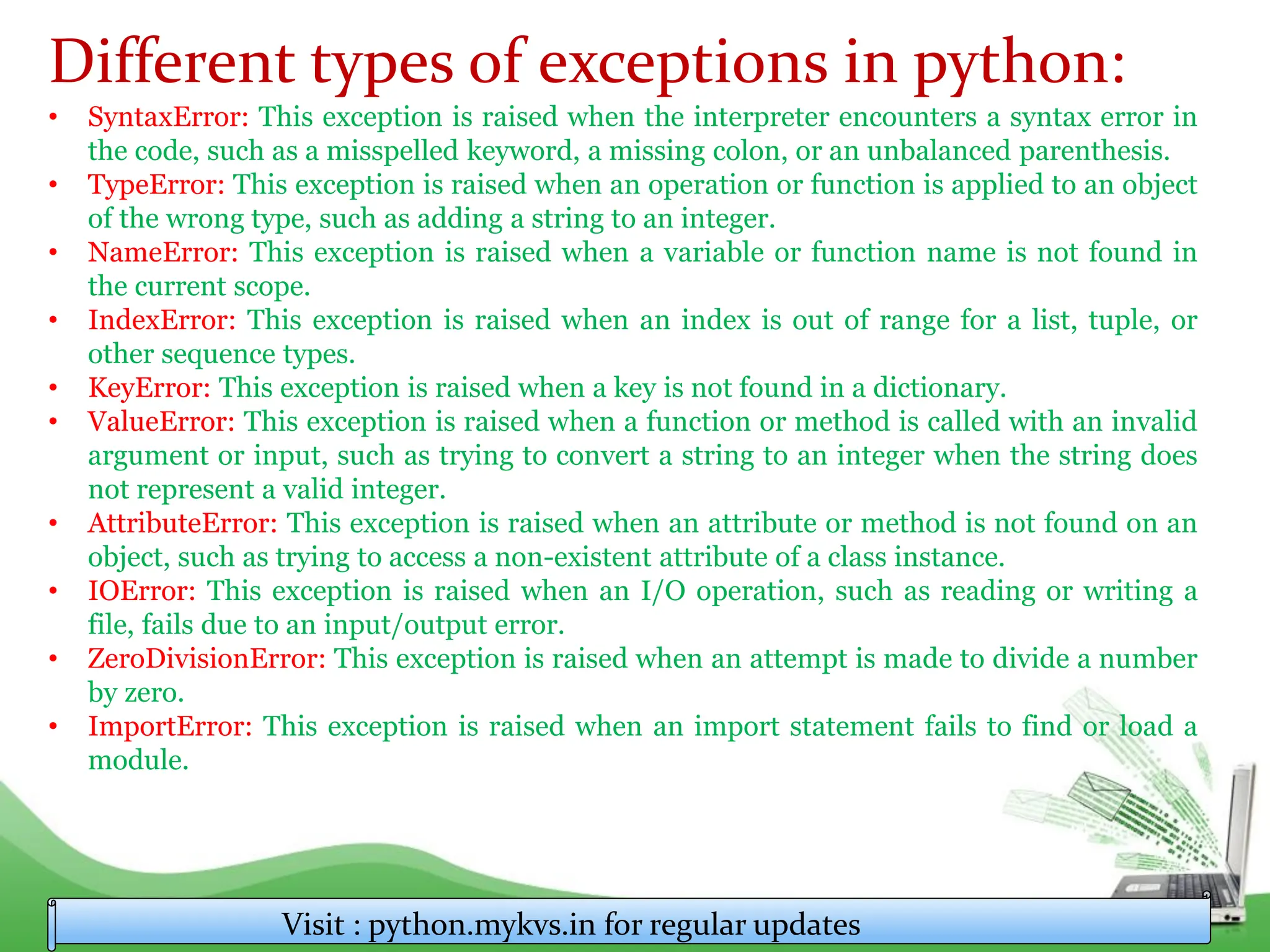 Exception handling3.pdf | Programming Languages | Computing