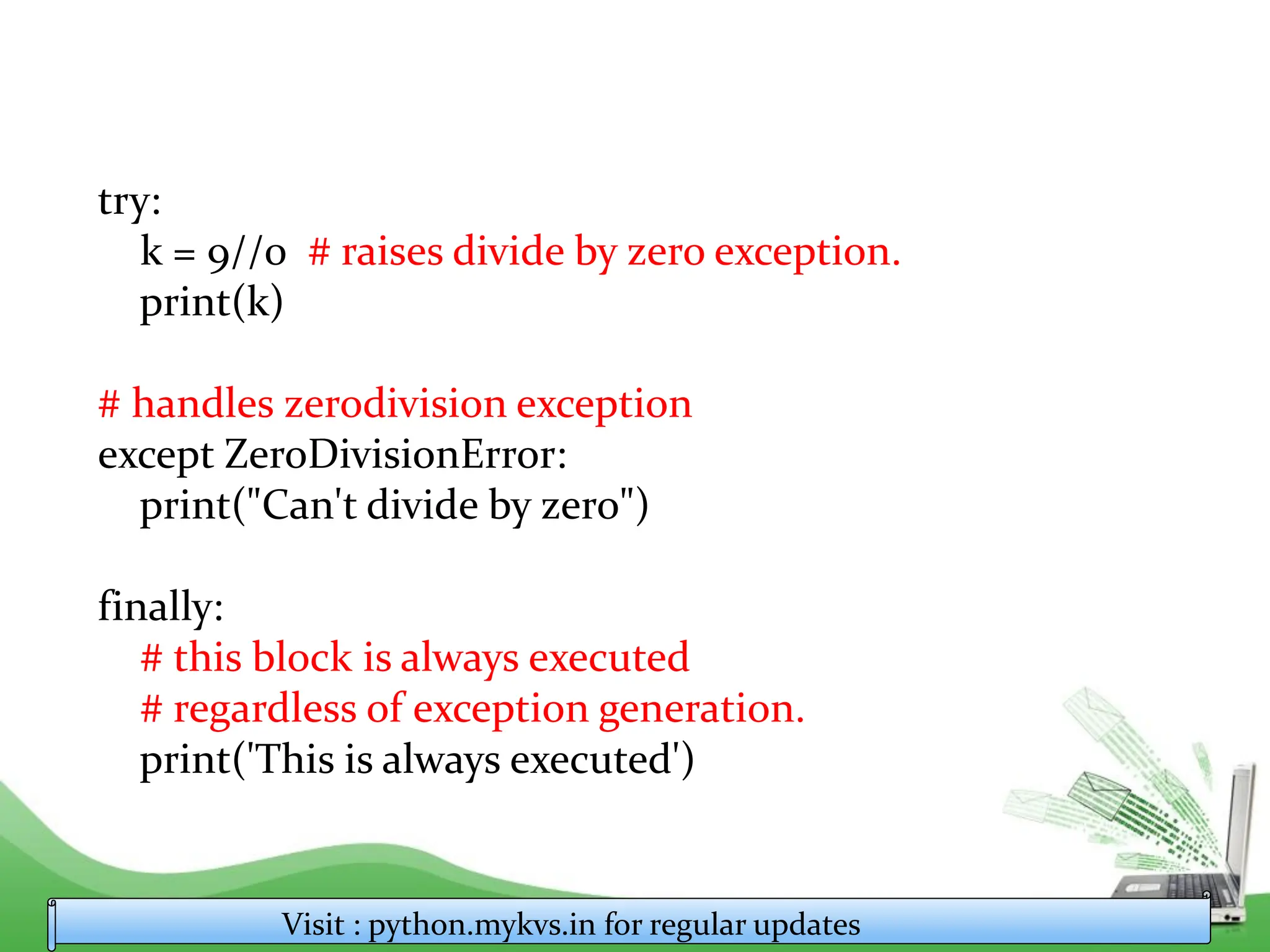 Exception handling3.pdf | Programming Languages | Computing