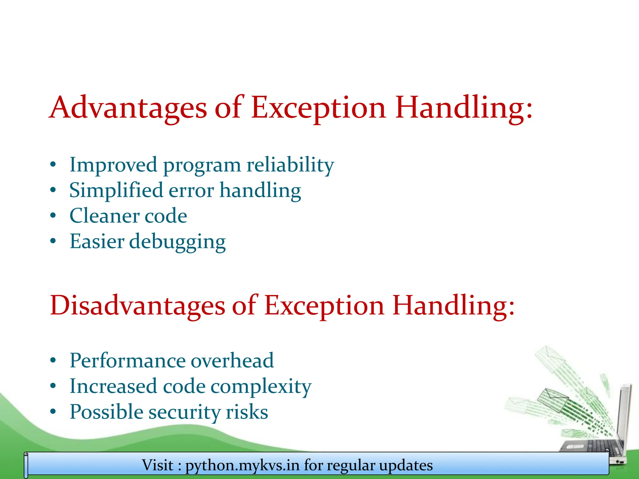 Exception handling3.pdf | Programming Languages | Computing