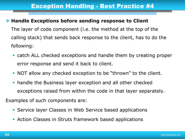 Exception Handling And Logging In Java Best Practices Updated