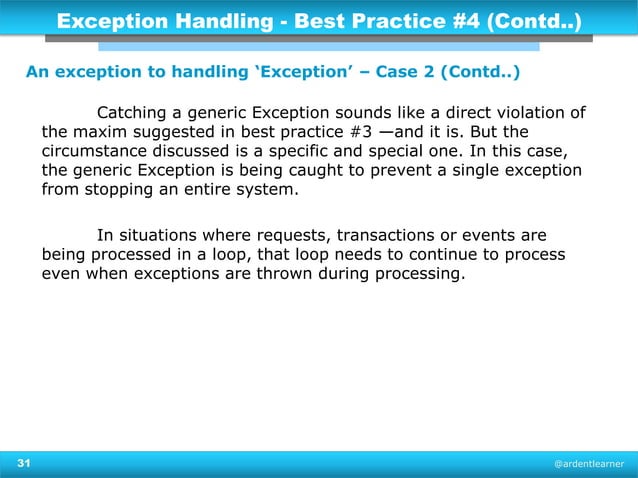 Exception handling & logging in Java - Best Practices (Updated)