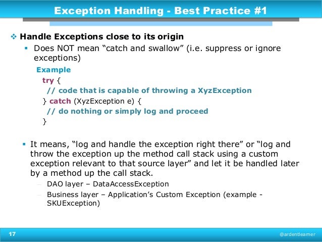 Exception Handling And Logging In Java Best Practices Updated