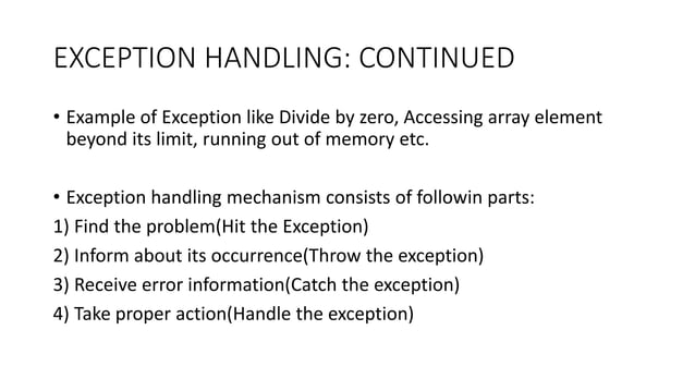 Exception handling c++ | PPTX