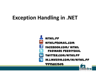 Exception handling in .net