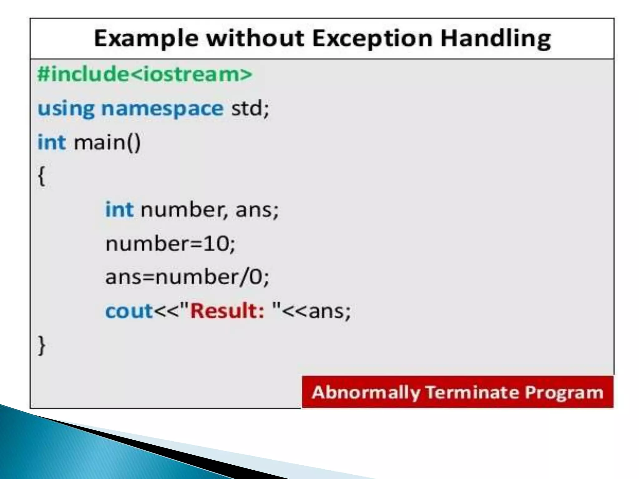 Exception handling in c++ | PPTX