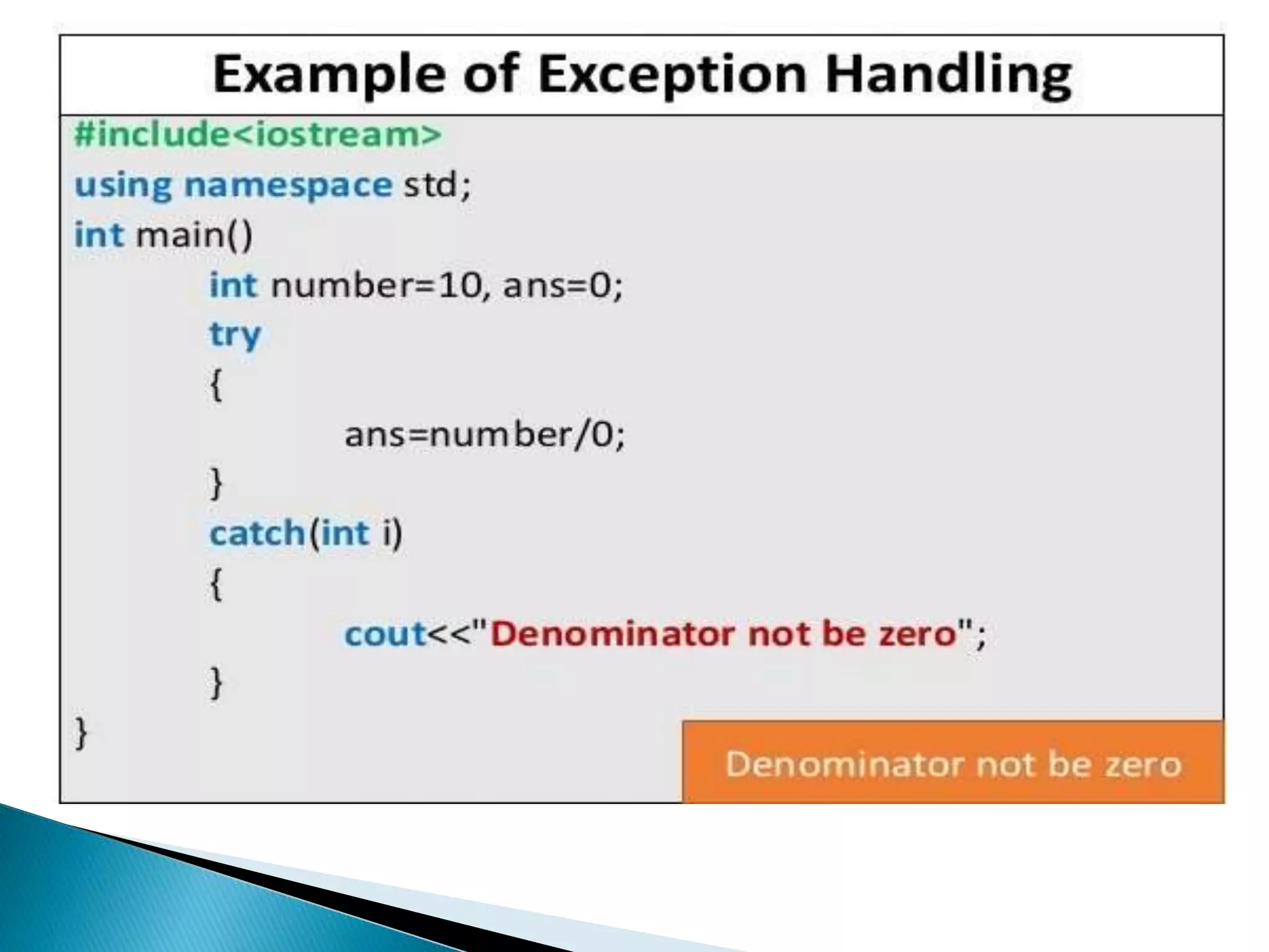 Exception handling in c++ | PPTX