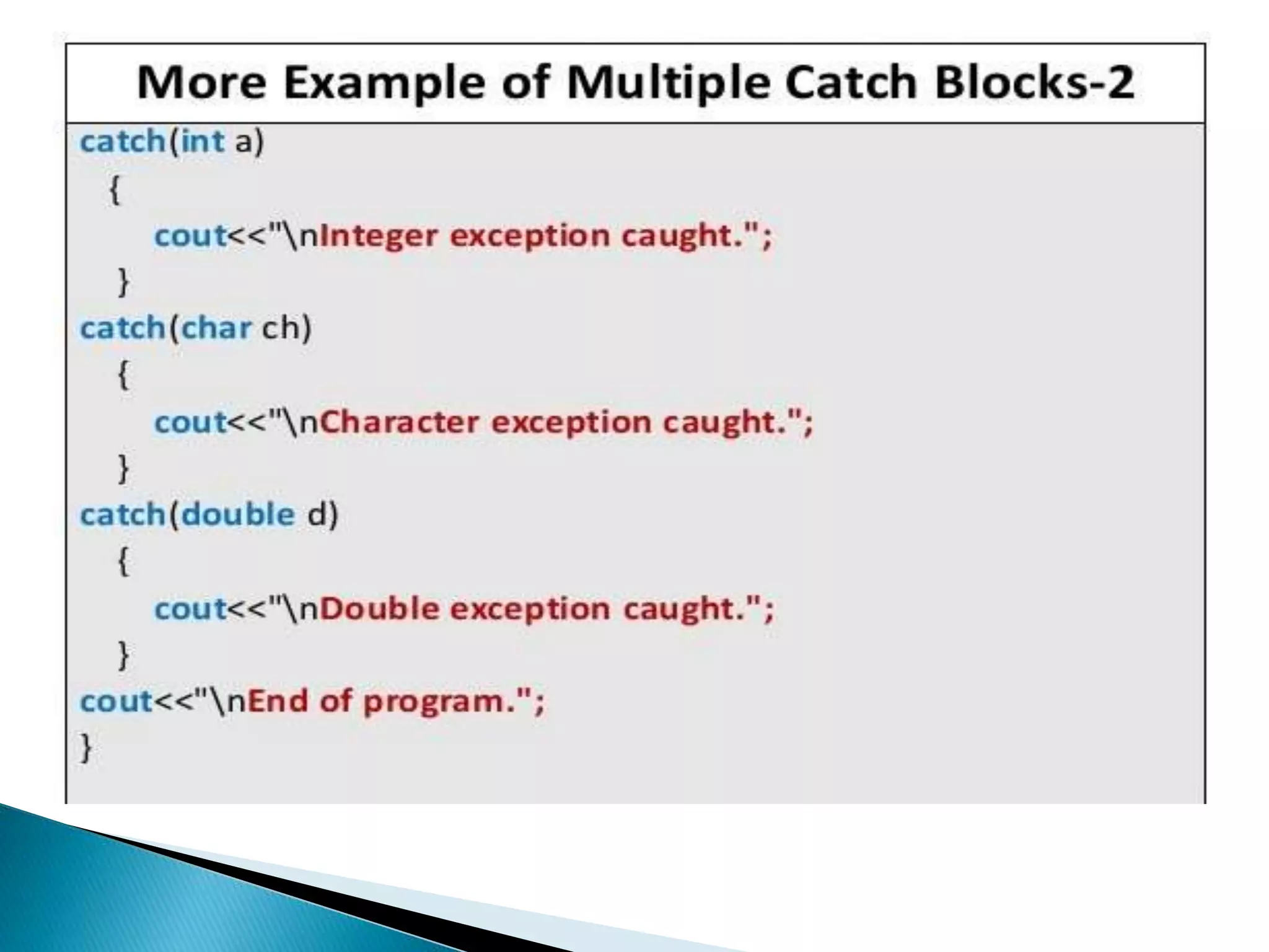 Exception handling in c++ | PPTX