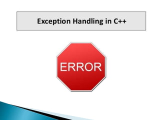 Exception handling in c++ | PPTX