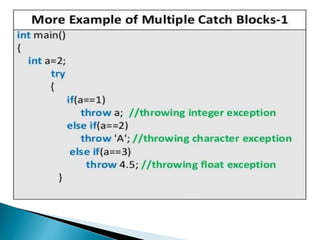 Exception handling in c++ | PPTX
