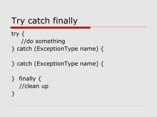 Exception handling in java | PPT