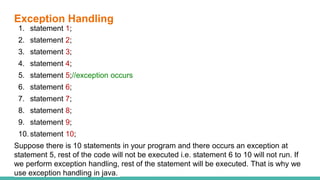 Exception handling in java | PPTX