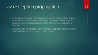 Exception handling in java | PPTX