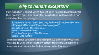 Exception handling in java | PPT