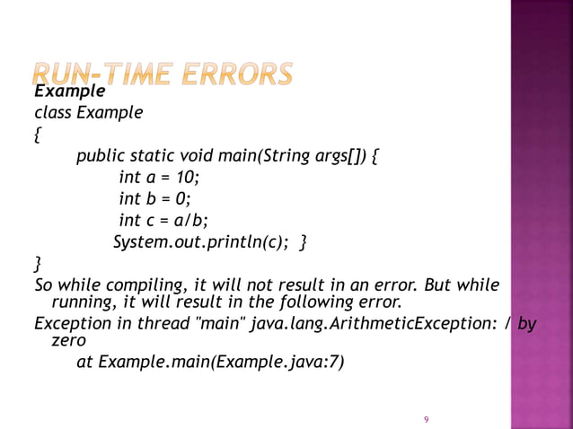 Exception handling in java | PPT