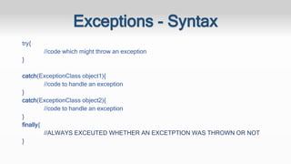 Exception Handling In Java Presentation. 2024 | PPTX