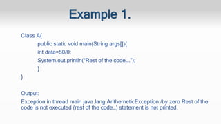Exception Handling In Java Presentation. 2024 | PPTX