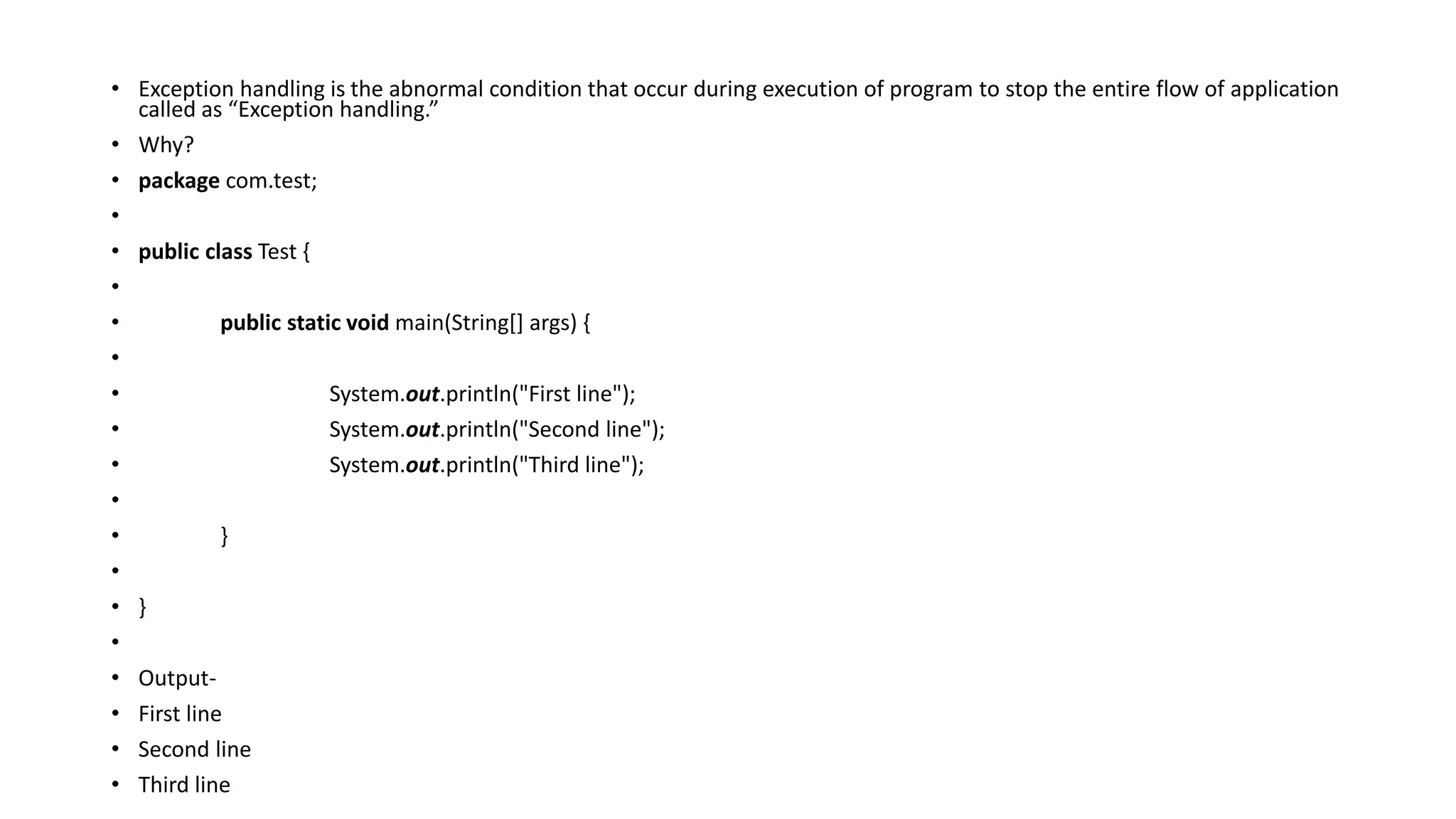 Exception handling in java-PPT.pptx | Programming Languages | Computing