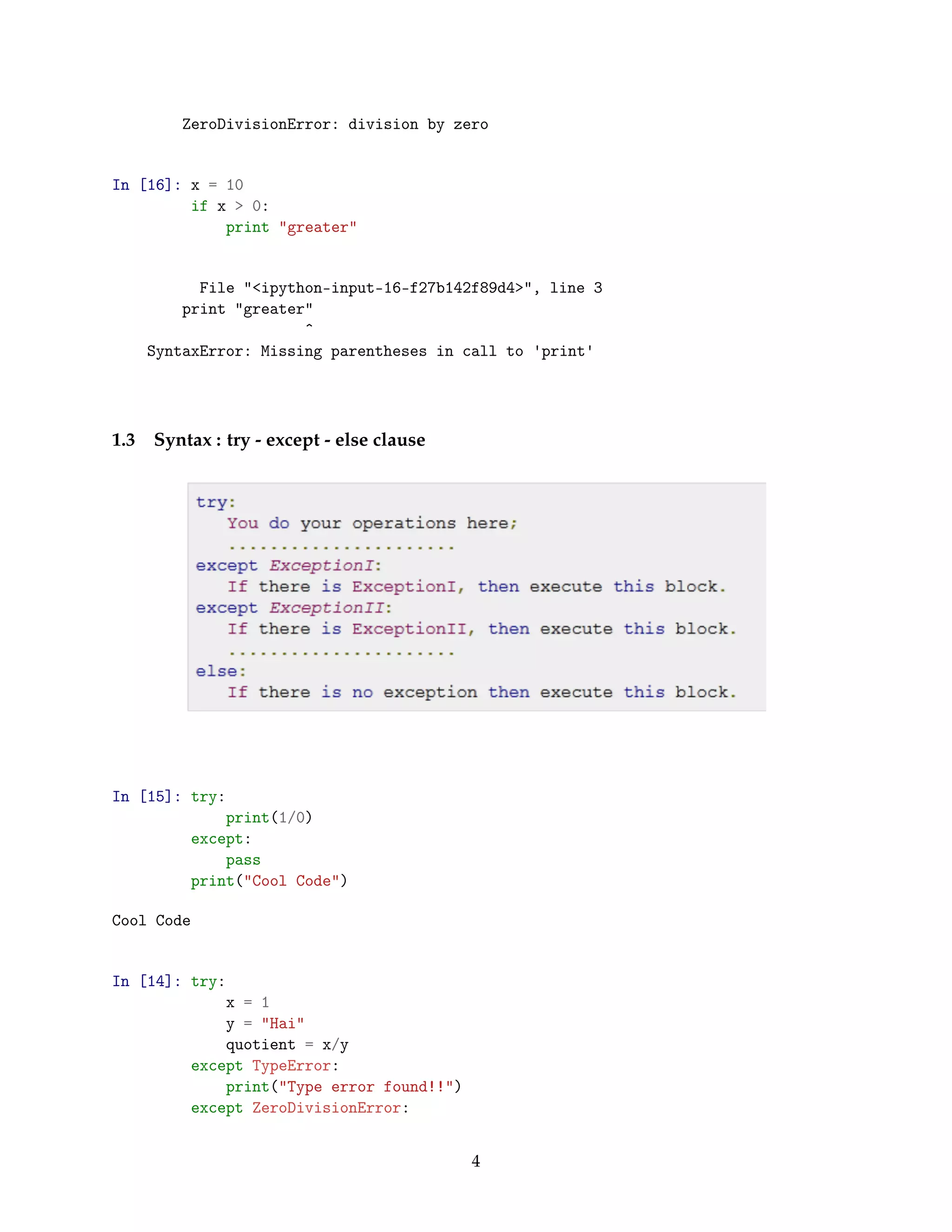 Exception handling in python | PDF
