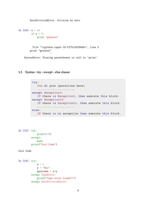 Exception handling in python | PDF