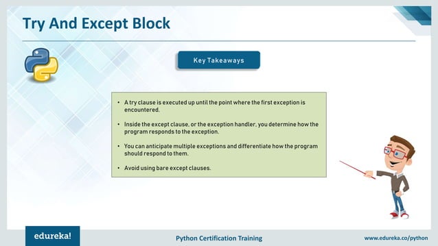 Exception Handling In Python | Exceptions In Python | Python Programming Tutorial | Edureka | PPT