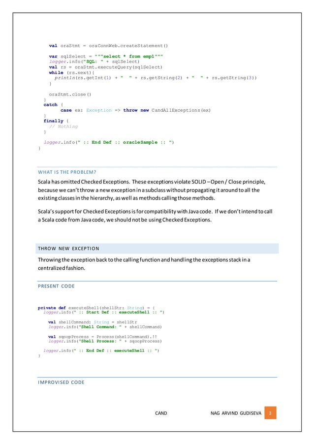 Exception Handling in Scala | PDF