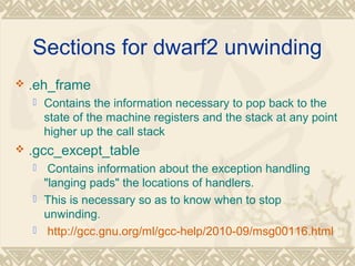 Exception handling poirting in gcc | PPT