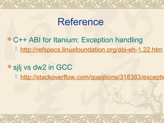 Exception handling poirting in gcc | PPT