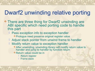 Exception handling poirting in gcc | PPT