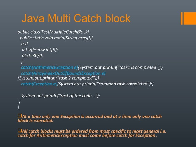Exception Handling In Java Ppt