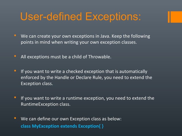 Exception Handling in JAVA | PPT