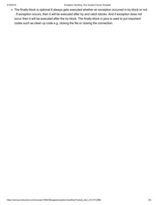 Exception handling basic | PDF