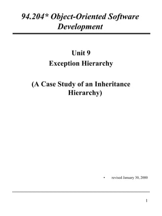 Exception hierarchy | PPSX