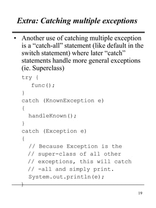 Exception hierarchy | PPSX