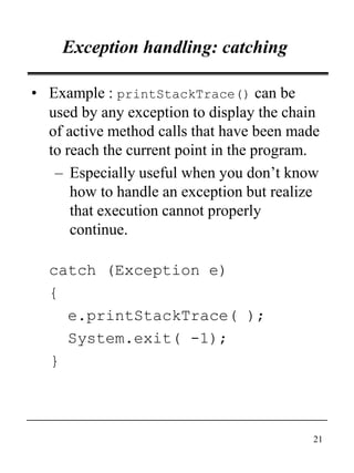 Exception hierarchy | PPSX