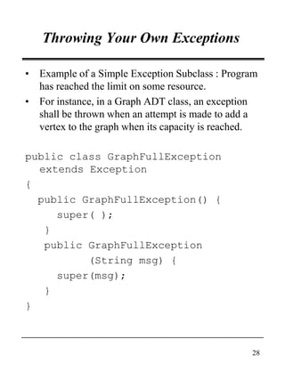 Exception hierarchy | PPSX