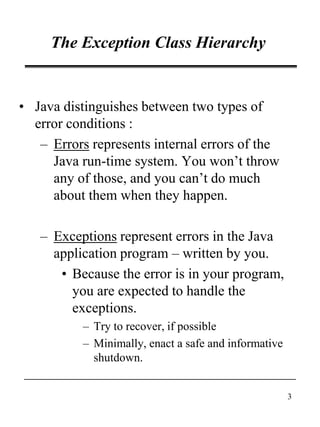 Exception hierarchy | PPSX
