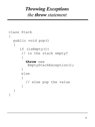 Exception hierarchy | PPSX