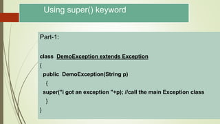 Exception handling in java | PPT